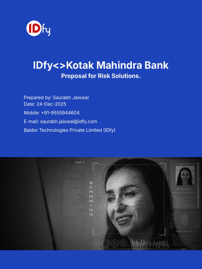 IDfy Risk Solutions Proposal for KMBL | PDF | Financial Technology ...