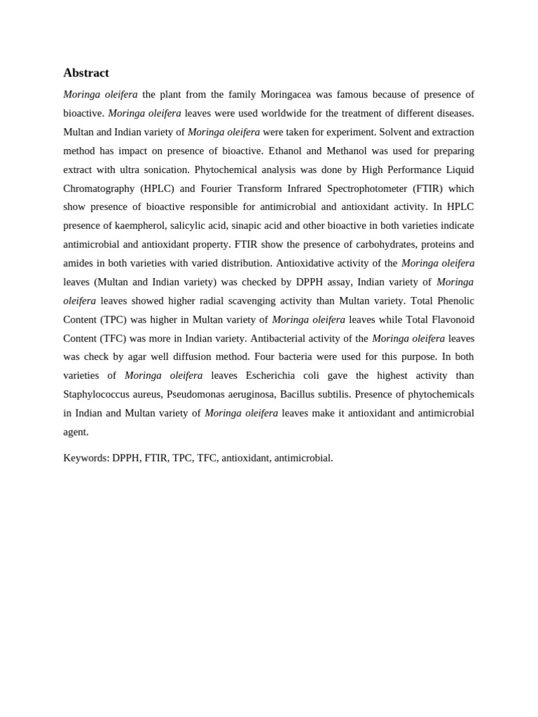 Abstract for Thesis | PDF