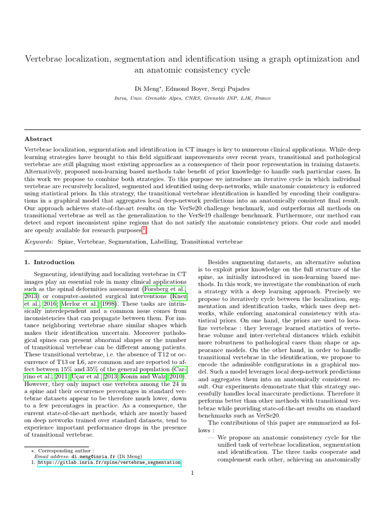 Vertebrae Localization, Segmentation and Identification Using a Graph ...