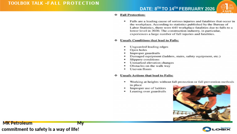 Fall Protection Toolbox Talk Guide | PDF