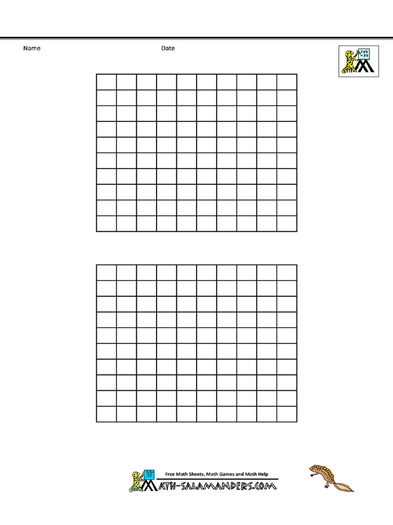 1 100 Chart Mini Blank | PDF