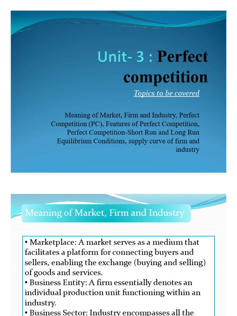 Perfect Competition 084749 | PDF | Profit (Economics) | Perfect Competition