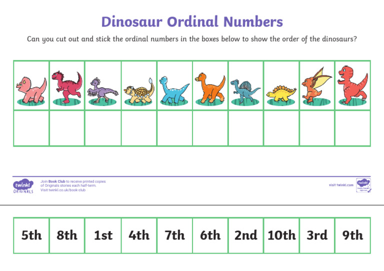 Ordinal Numbers Cut-out | PDF