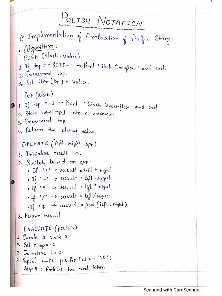 Polish Notation 1 | PDF