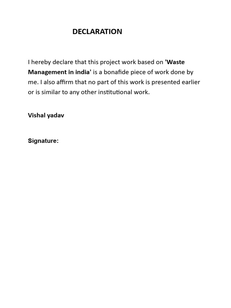 Waste Management Project in India 2025 | PDF