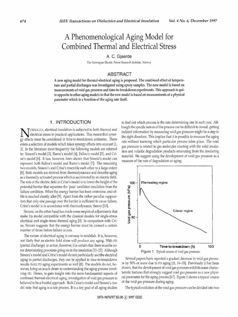 A Phenomenological Aging Model For Combined Thermal and Electrical ...