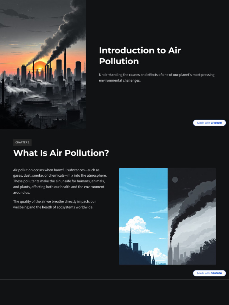 Understanding Air Pollution Causes & Effects | PDF | Air Pollution ...