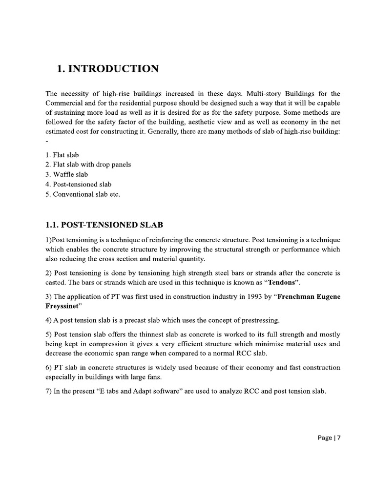 Intro For PT Slab | PDF