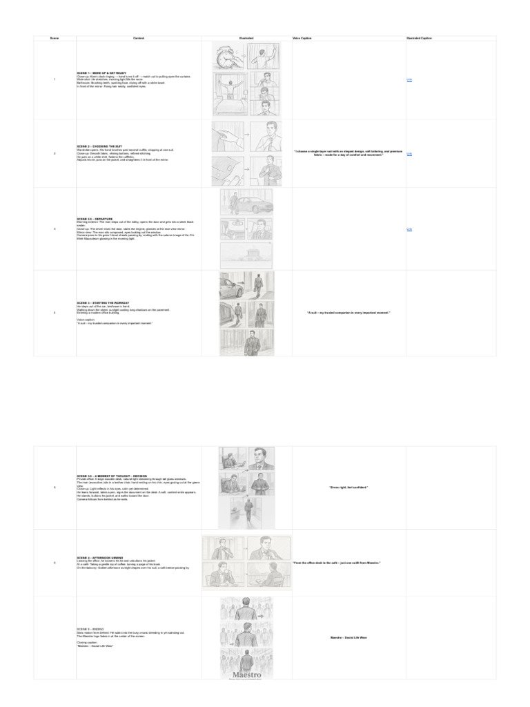 Storyboard - Maestro TVC - 8-9 - 2025 | PDF | Fashion | Clothing