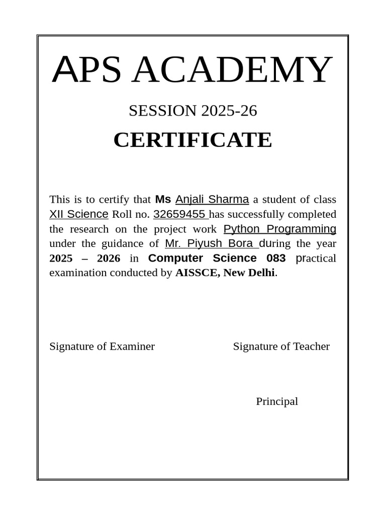APS Computer Project and Activity File | PDF