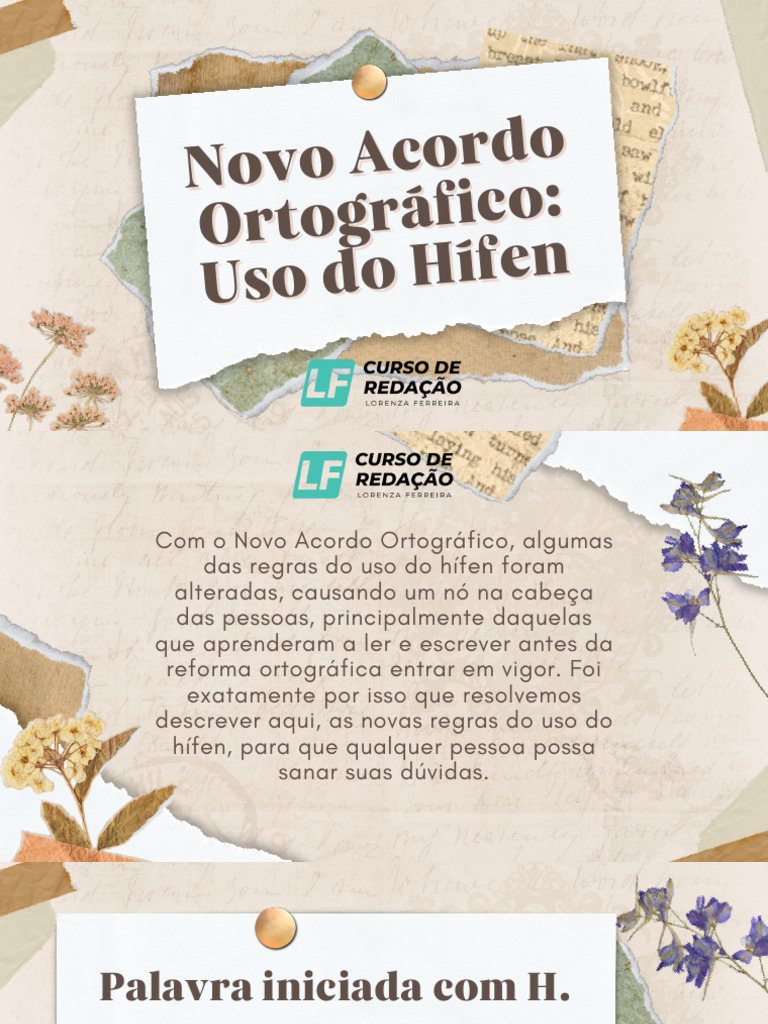 Uso de Hífen | PDF | Palavra | Vogal