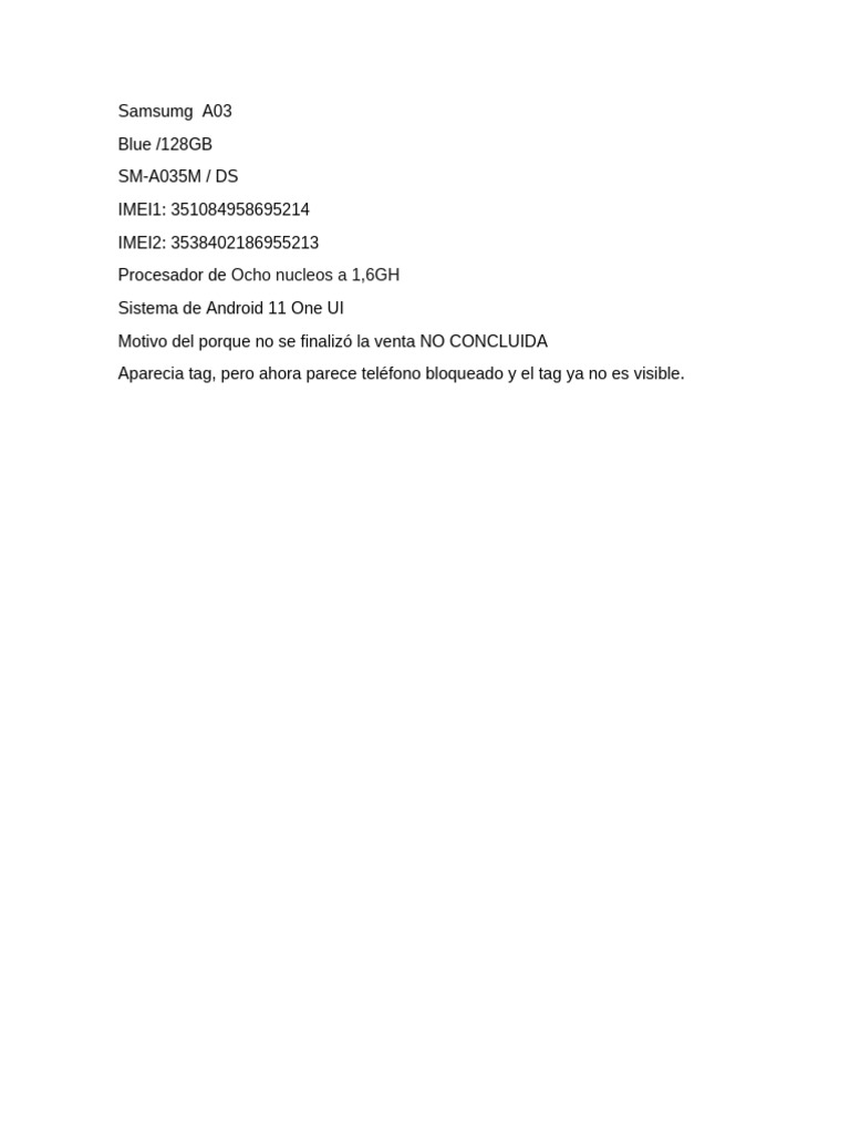Samsumg A03 Pay Joy | PDF