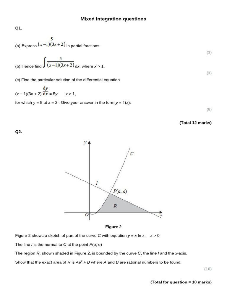 Mixed Integration and Differential Equations | PDF | Integral | Equations