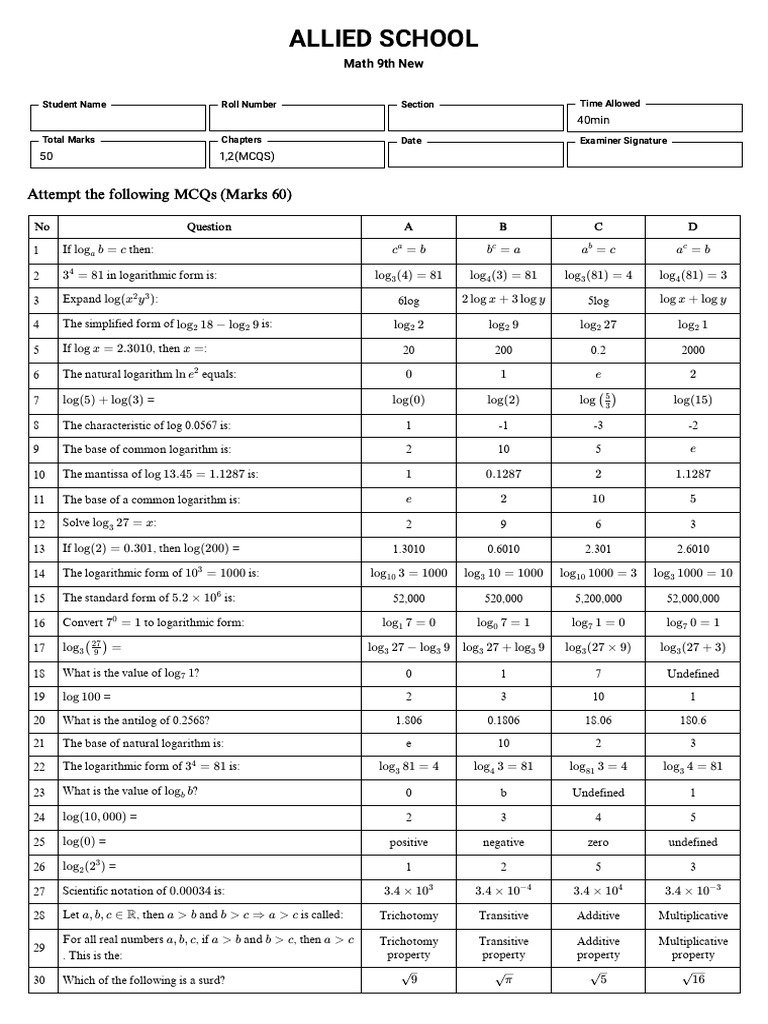Math 9th New_2025-12-20-08454036 | PDF | Numbers | Real Number