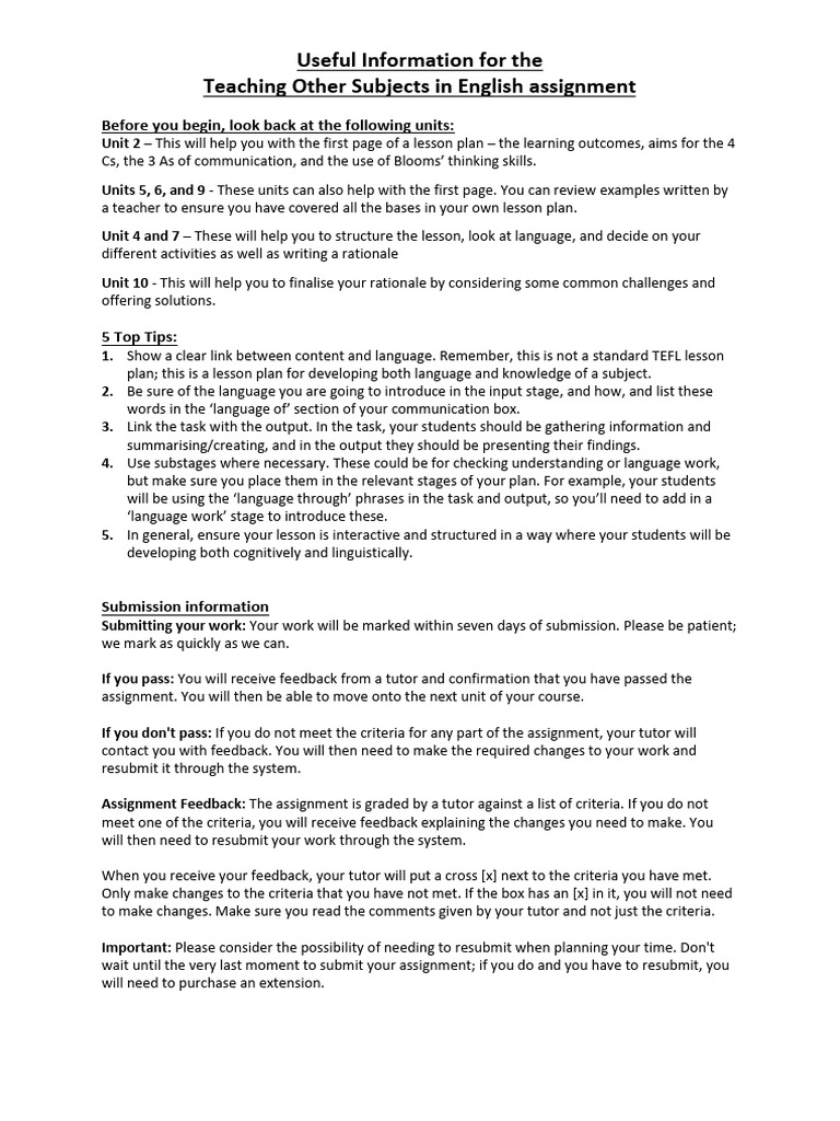 Teaching Subjects in English: Key Tips | PDF | Lesson Plan | Communication