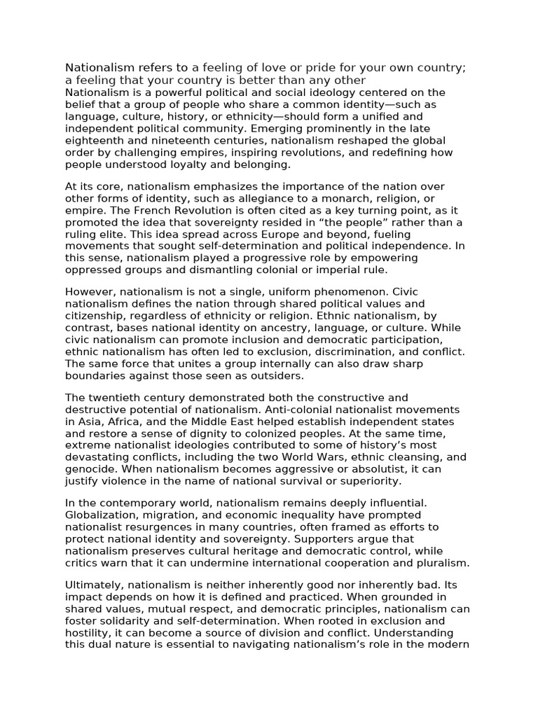 Nationalism 131 | PDF | Nationalism | Ethnicity