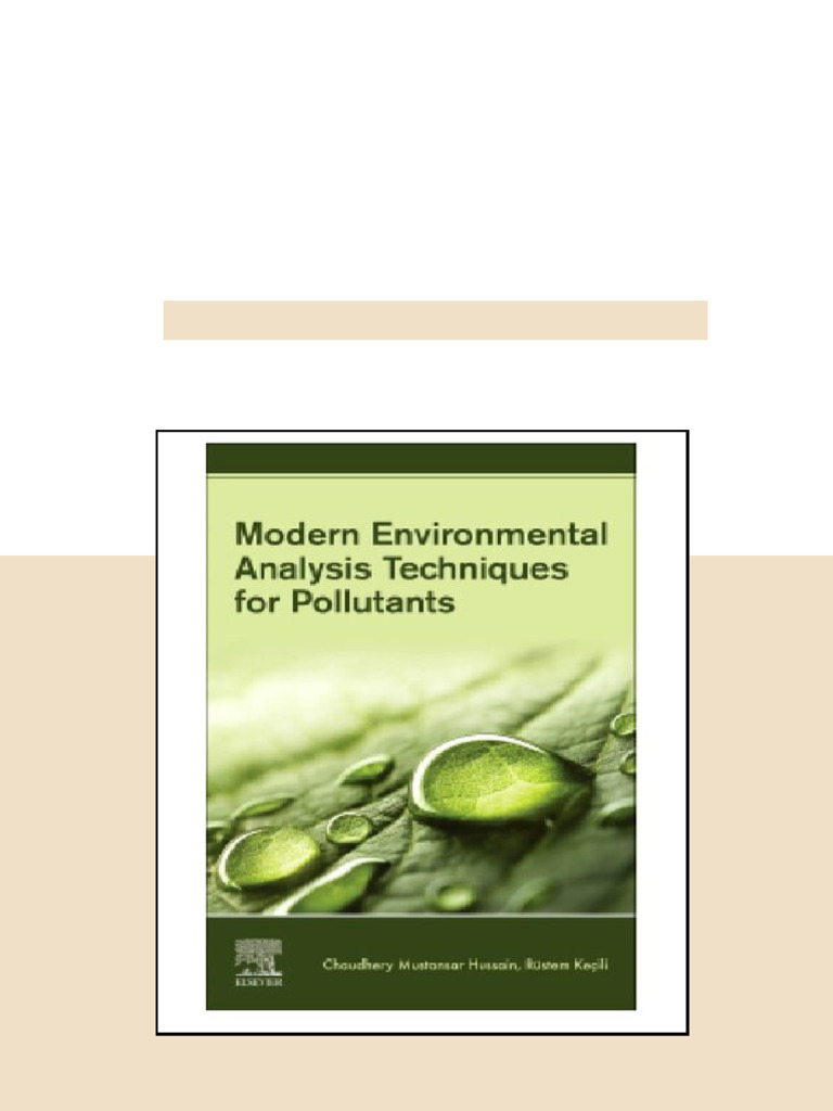 Modern Environmental Analysis Techniques for Pollutants 1st Edition - eBook PDF available any ...