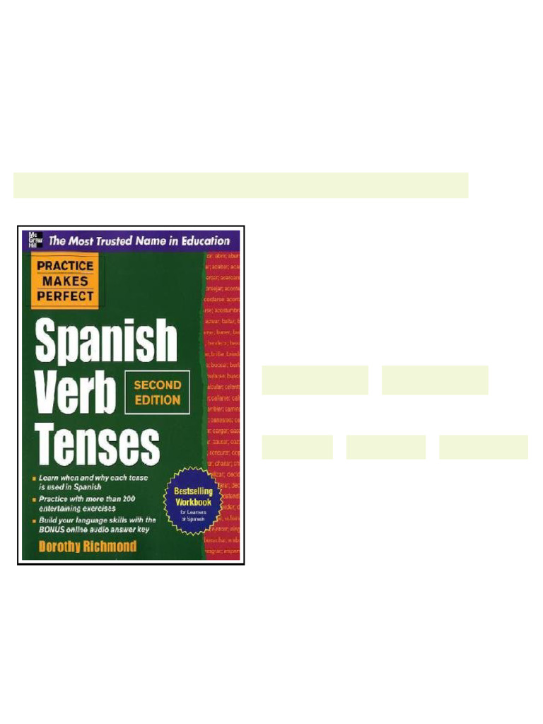 (Ebook) Practice Makes Perfect Spanish Verb Tenses, by Dorothy Richmond ...