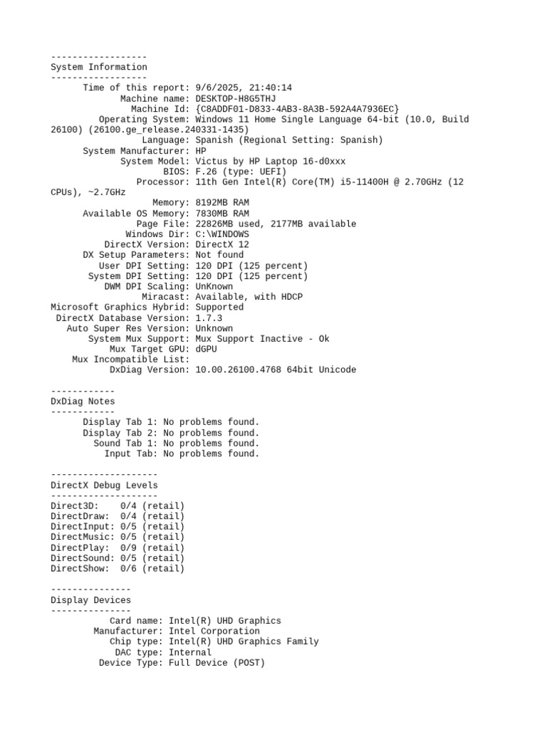 DxDiag | PDF | Device Driver | Graphics Processing Unit