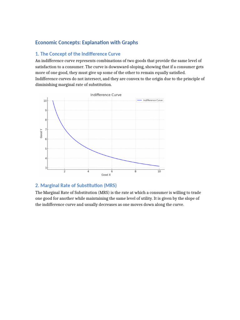 Economic Concepts With Graphs | PDF