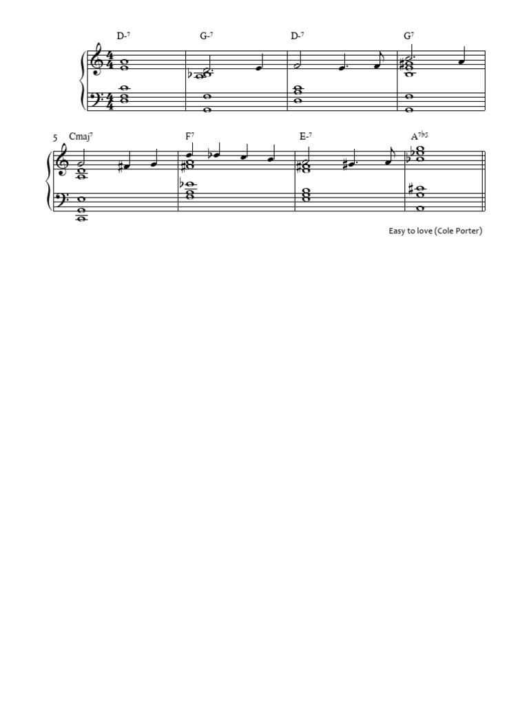 Easy to Love Chord Chart | PDF