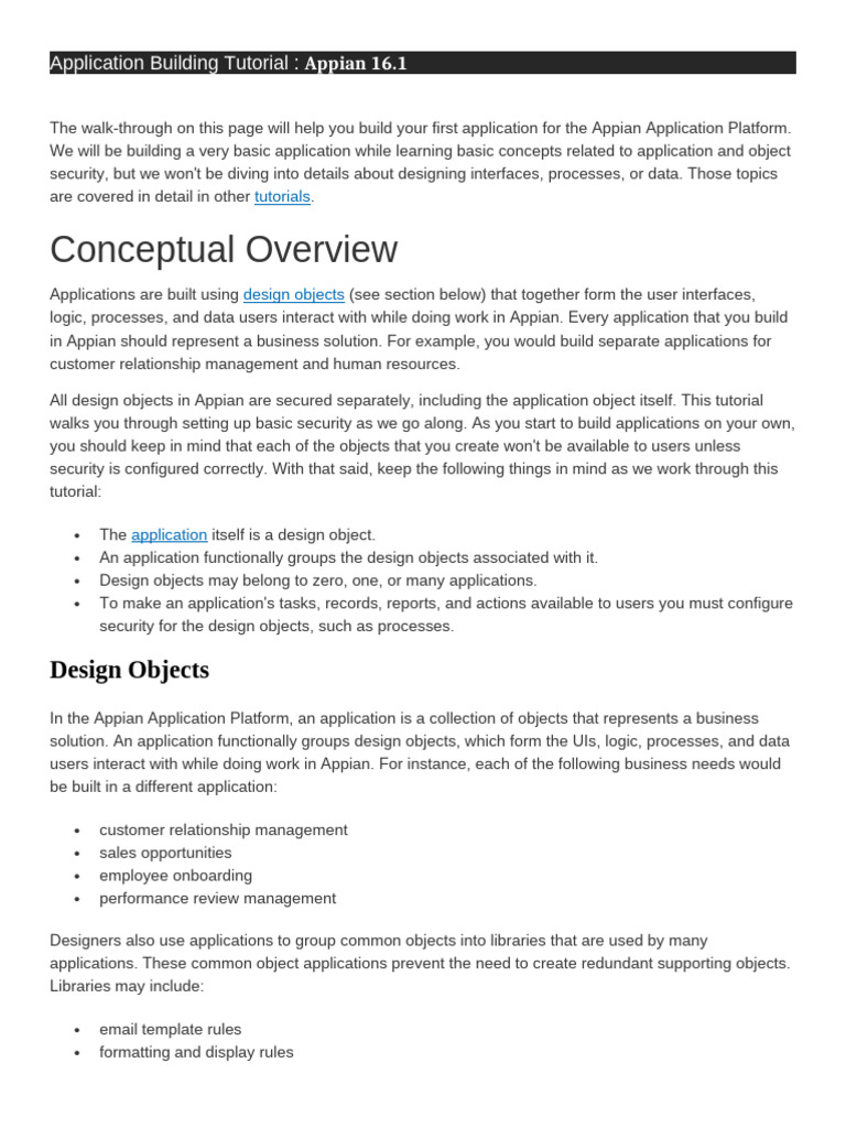 Appian 16.1 Application Building Guide | PDF | Relational Database ...