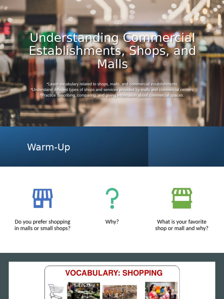 Types of Shops and Malls Explained | PDF | Grocery Store | Delicatessen