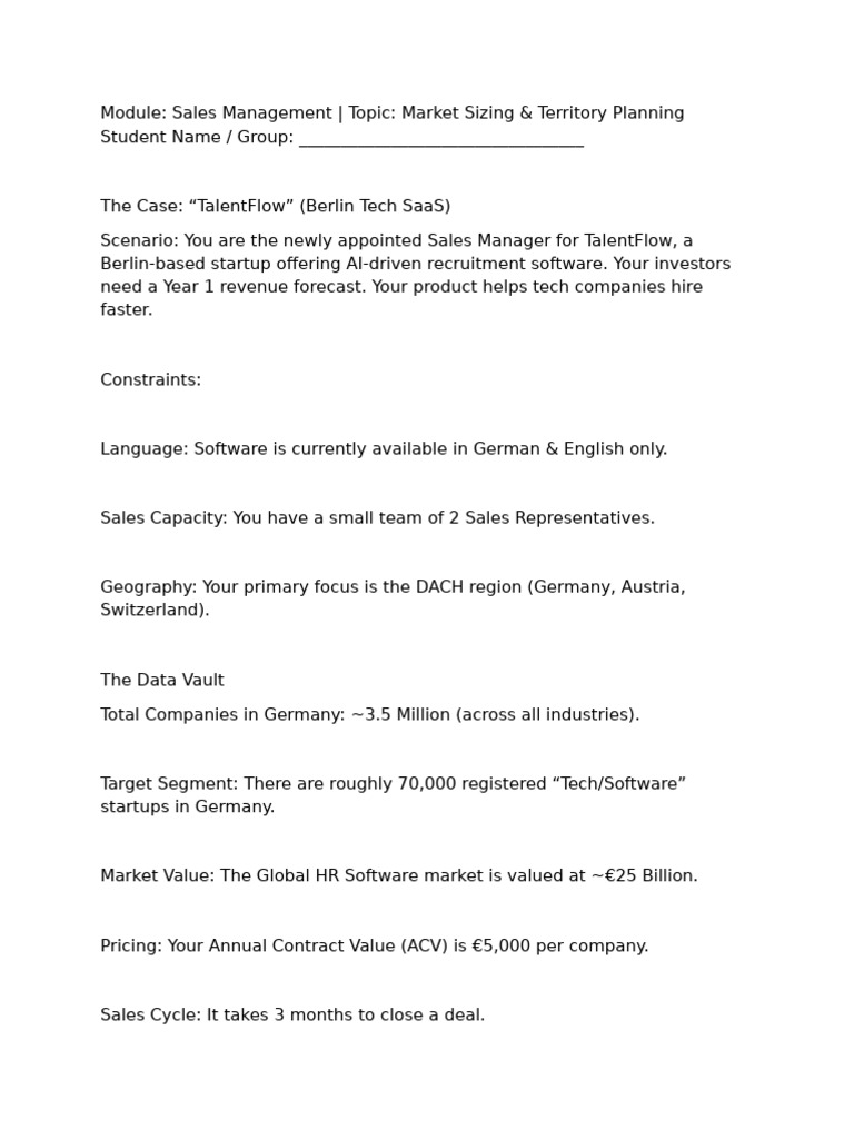 Sales Management: Market Sizing Guide | PDF | Sales | Marketing