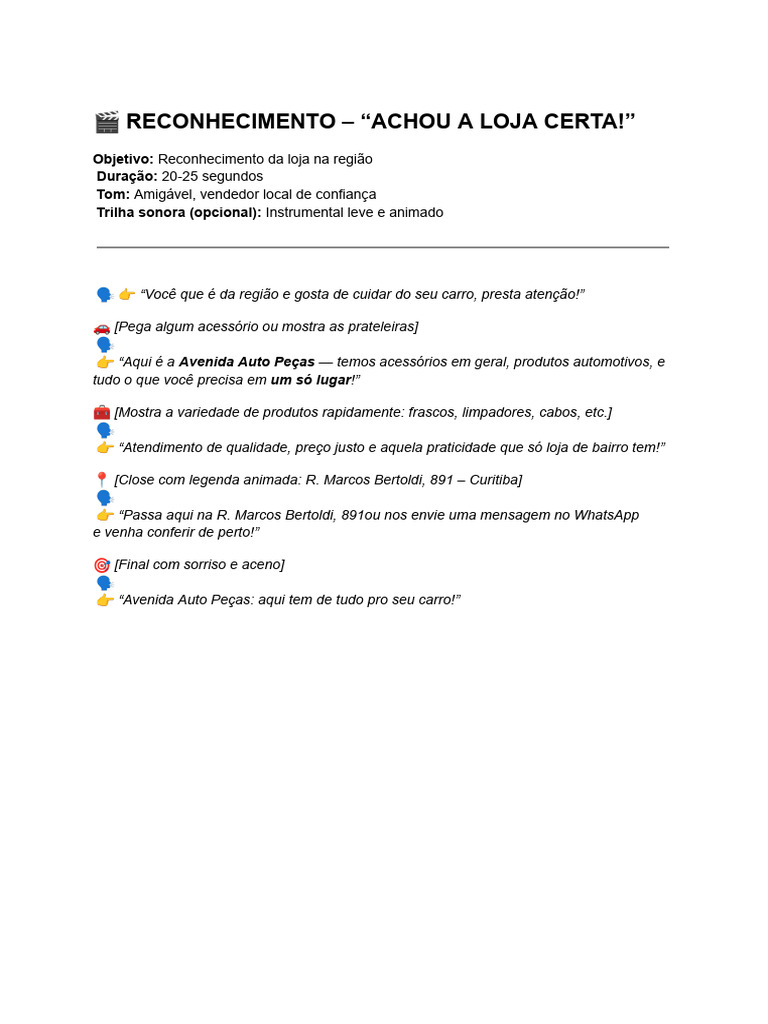 Reconhecimento Da Loja | PDF