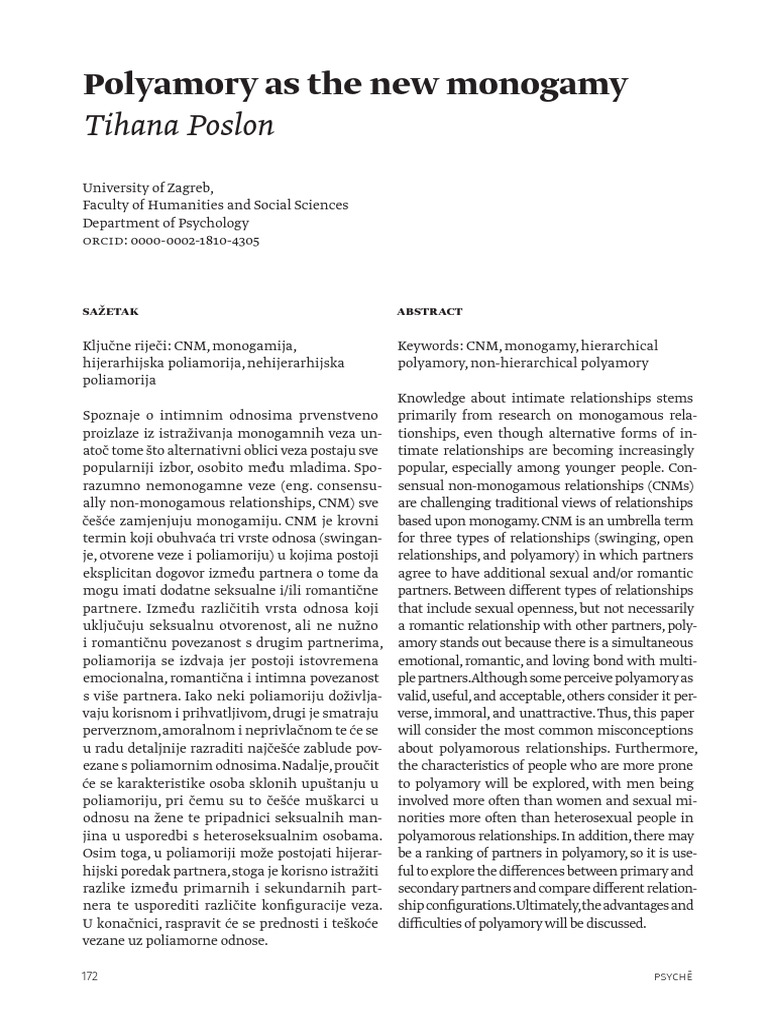 Tihana_Poslon | PDF | Polyamory | Attachment Theory