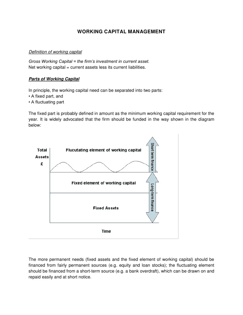 Understanding Working Capital Management | PDF | Working Capital ...