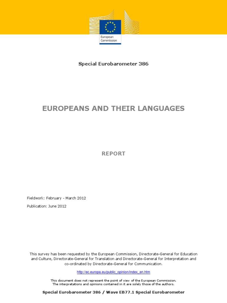 Europeans and Their Languages | PDF | Multilingualism | Foreign Language