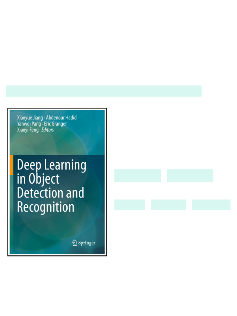 Deep Learning in Object Detection and Recognition 9811051518 Full ...