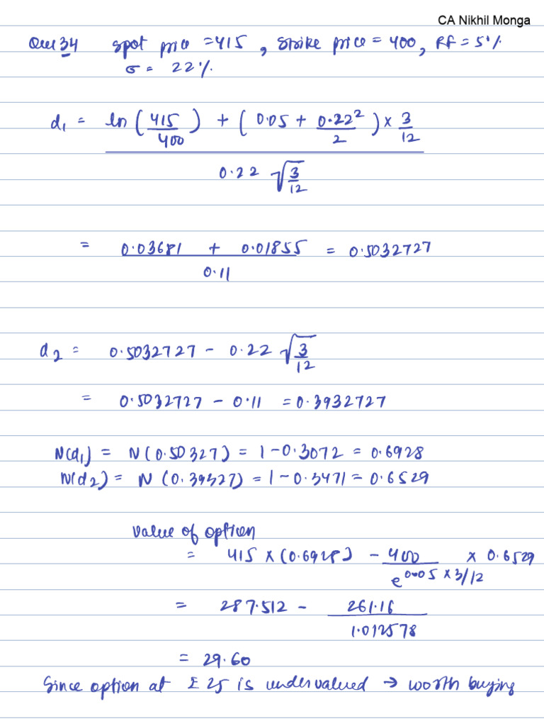 Derivatives - Handwritten Notes - Part 3 | PDF
