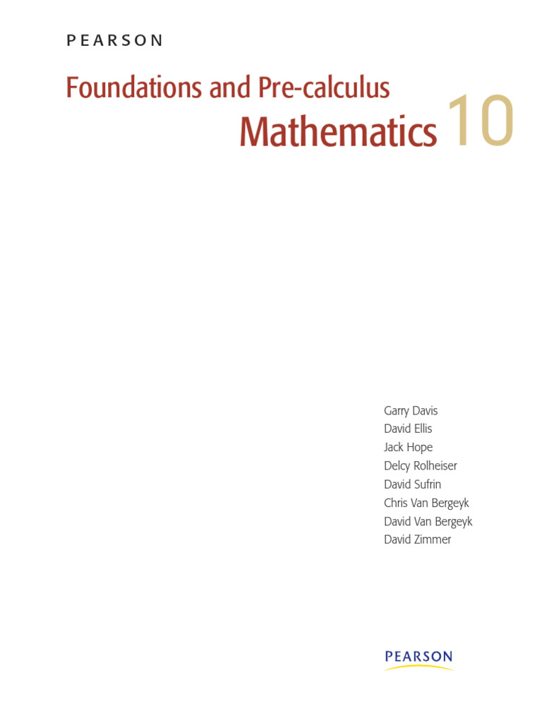 Foundations of Pre-calculus 10 Guide | PDF | Trigonometric Functions ...