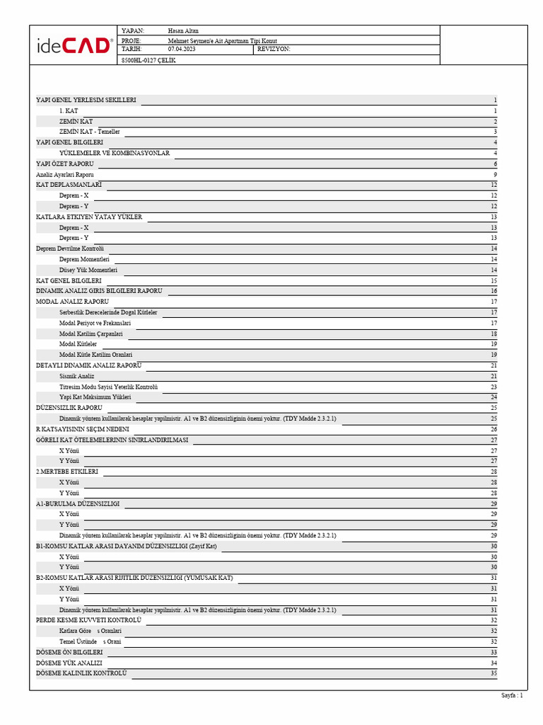 Mehmet Seymen Statik Hesaplar Kapak | PDF