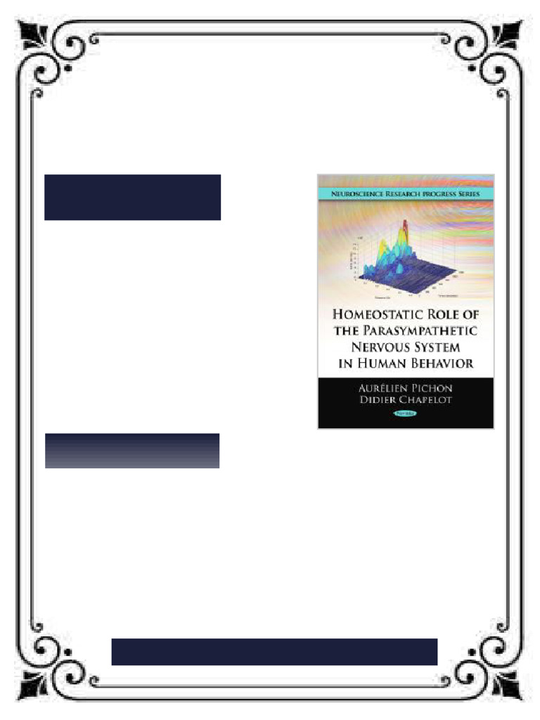 Homeostatic Role of the Parasympathetic Nervous System in Human Behavior 1st Edition Aurélien ...