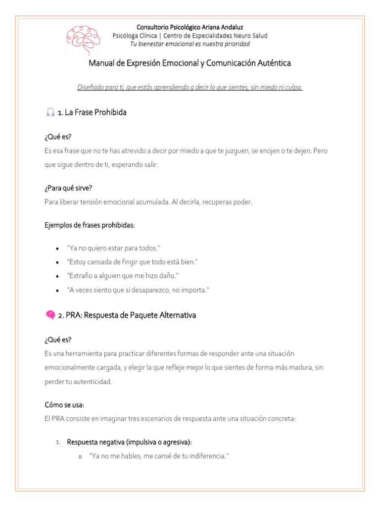 Manual Expreisón, Tono y Reconciliación | PDF | Las emociones | Sicología