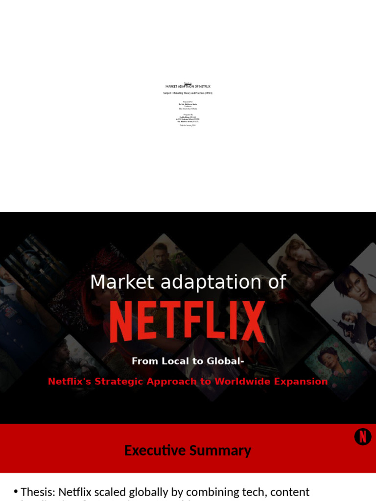 Netflix's Global Market Adaptation Strategy | PDF | Netflix | Streaming ...