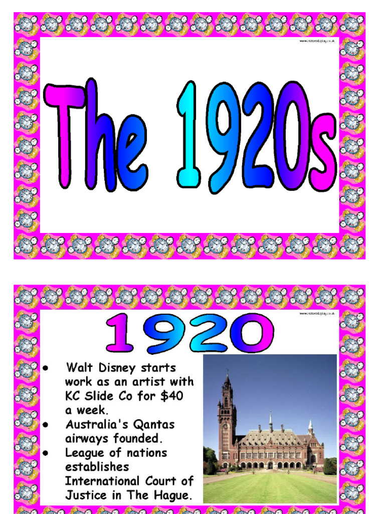1920 S Timeline | PDF