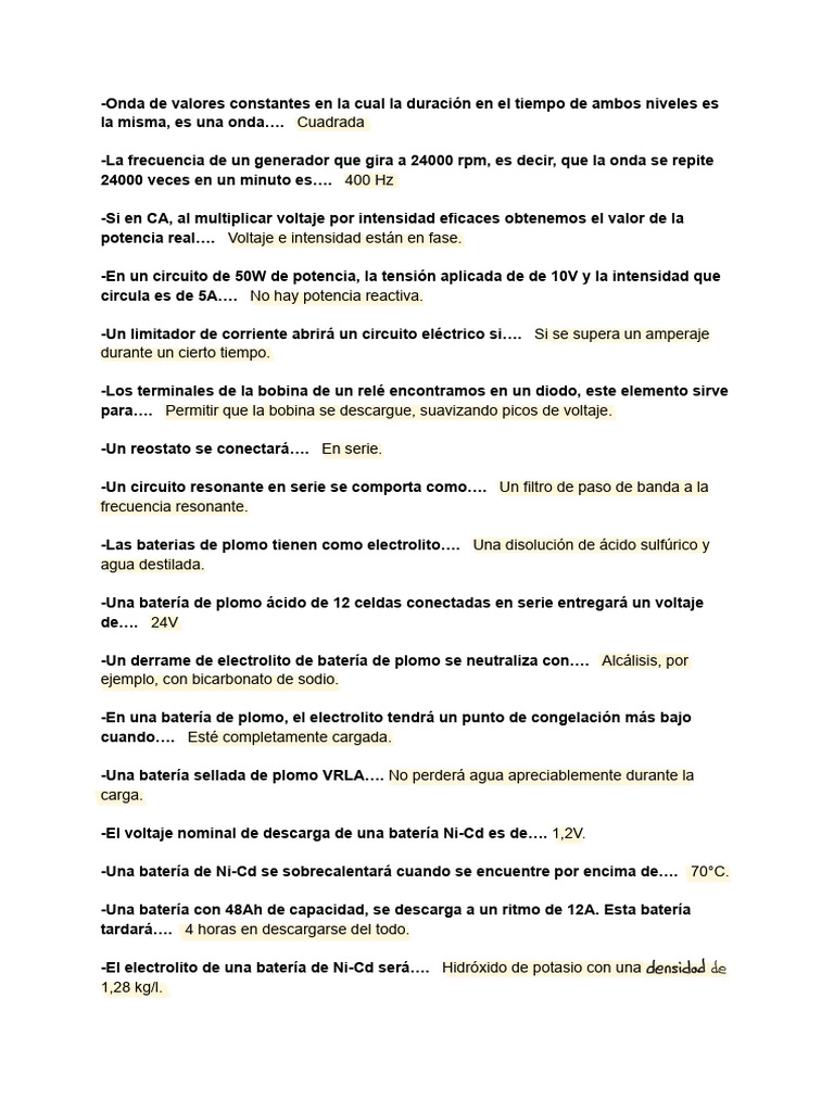 Kahoot Pot. Eléctric. | PDF | Generador eléctrico | Corriente eléctrica