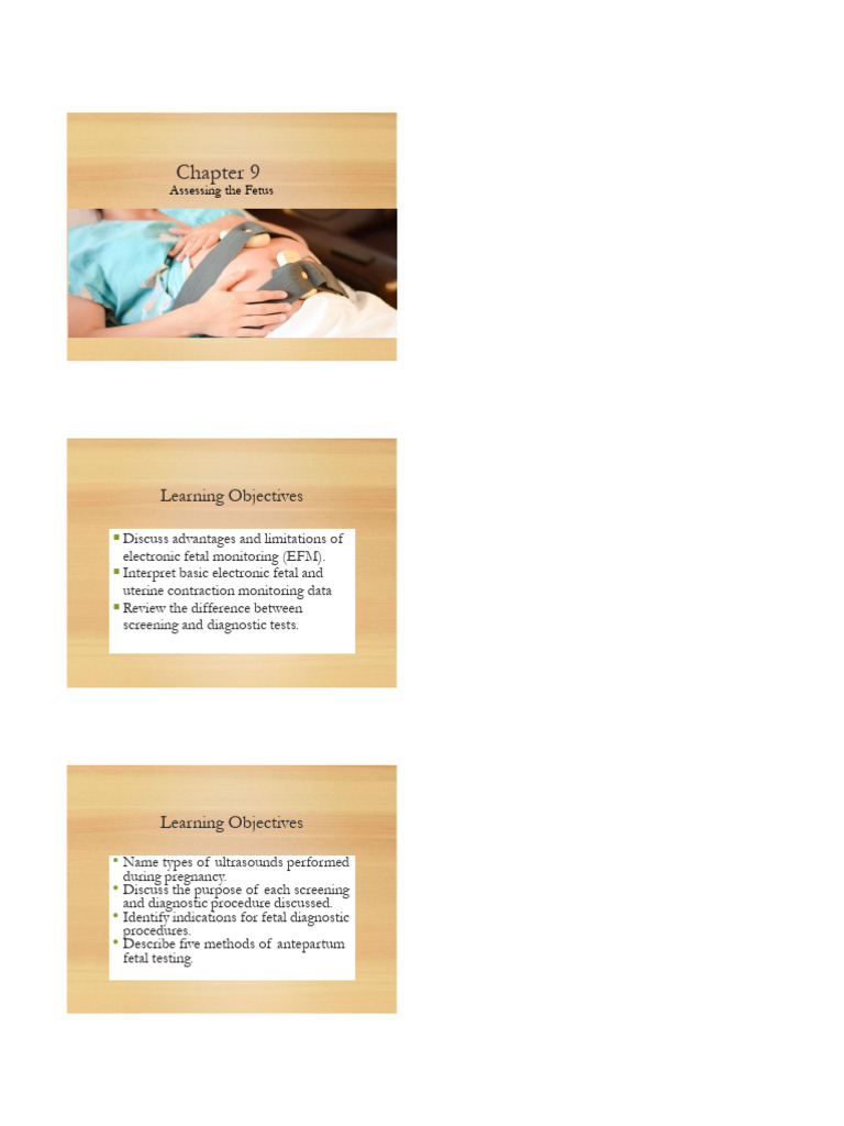 NUR 3500 - Assessing the Fetus Week 2_ Ch. 9 - 5.25 | PDF | Maternal ...