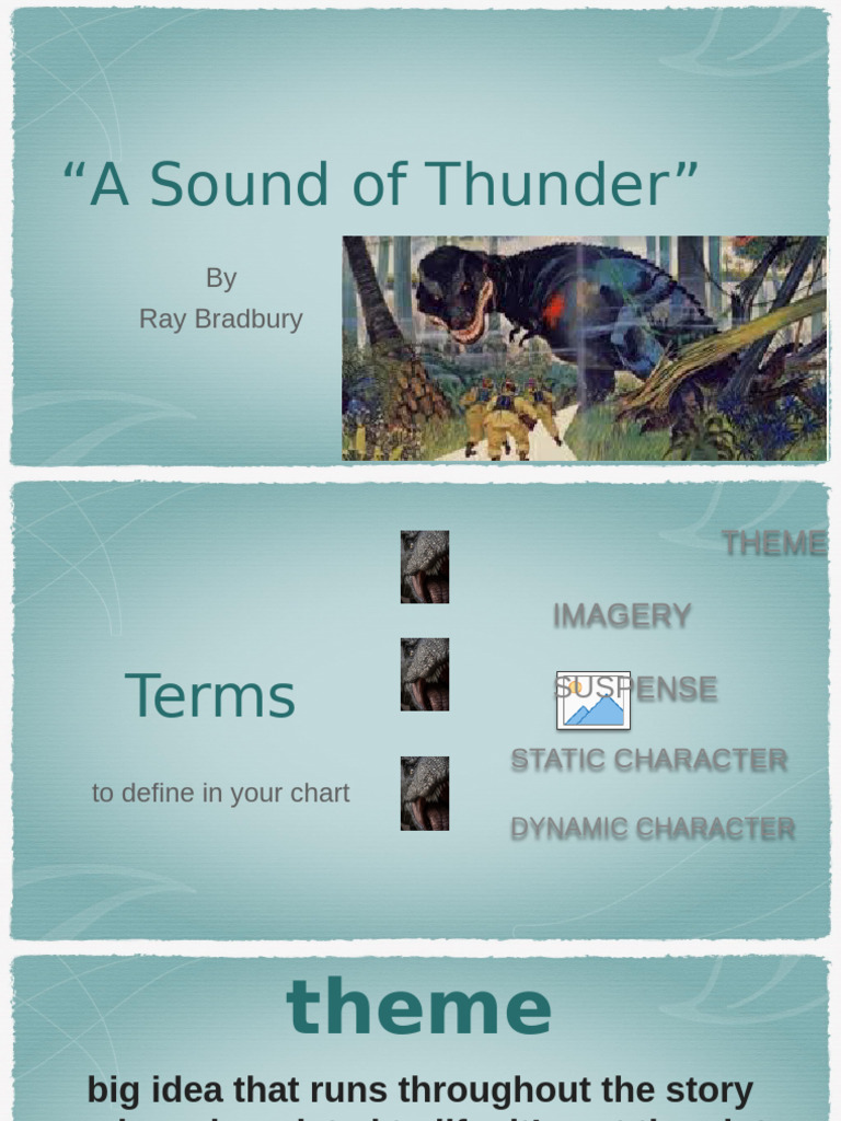 Sound of Thunder Lit Terms | PDF