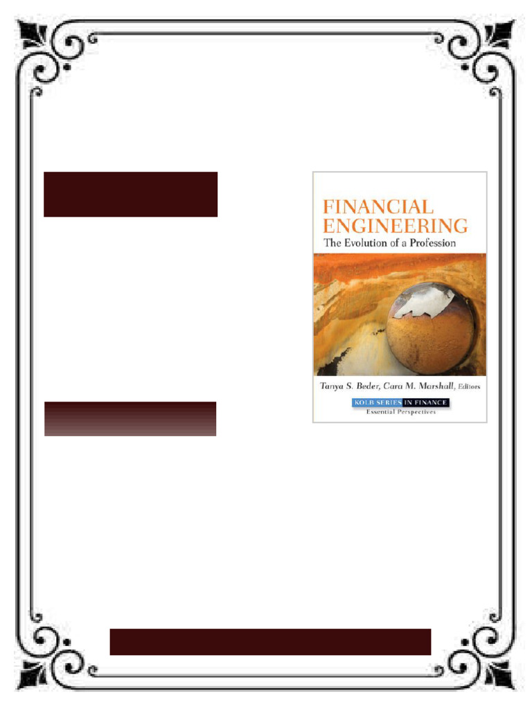 Financial Engineering The Evolution of a Profession 1st Edition Tanya S. Beder ebook printable ...