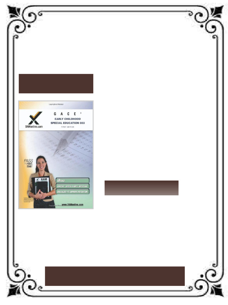 GACE Early Childhood Special Education 003 XAM GACE First Edition, New ...
