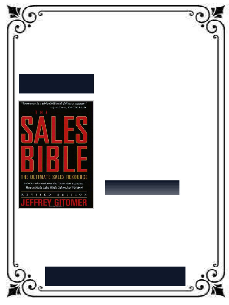 The Sales Bible The Ultimate Sales Resource Revised Edition Jeffrey ...