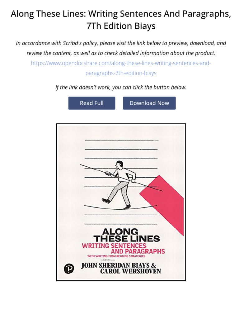 Along These Lines: Writing Sentences and Paragraphs, 7th Edition Biays ...