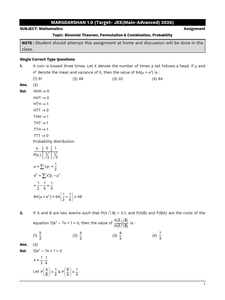 Maths Assignment 27-12-2025 FC | PDF | Mathematics
