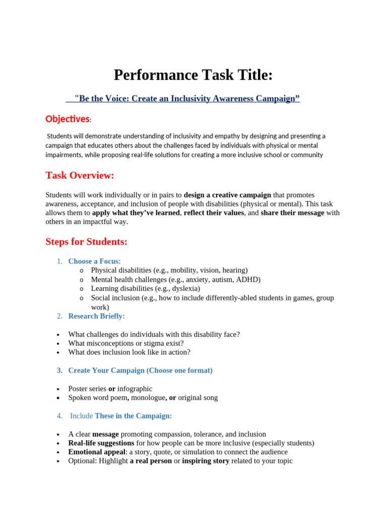 Performance Task G8 (1) | PDF