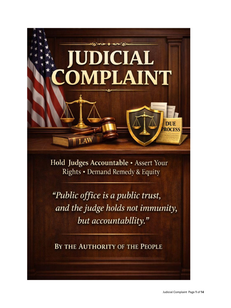 Judicial Complaint Against Judicial Misconduct | PDF | Legal Remedy ...